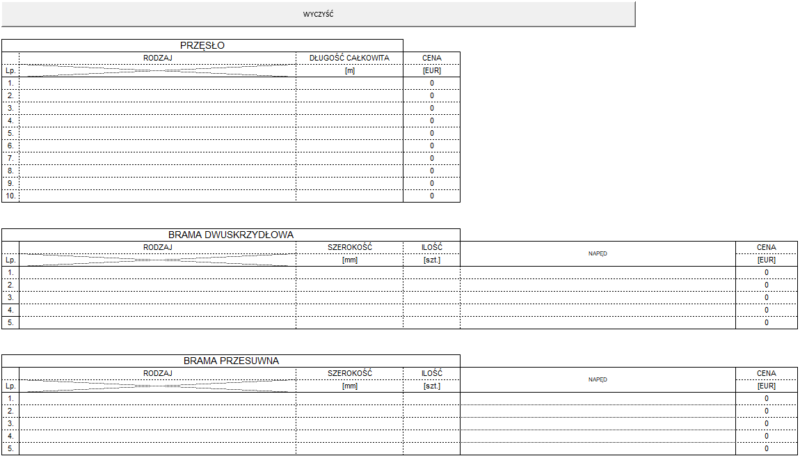 Kalkulator generowania ofert - Lean Action Plan